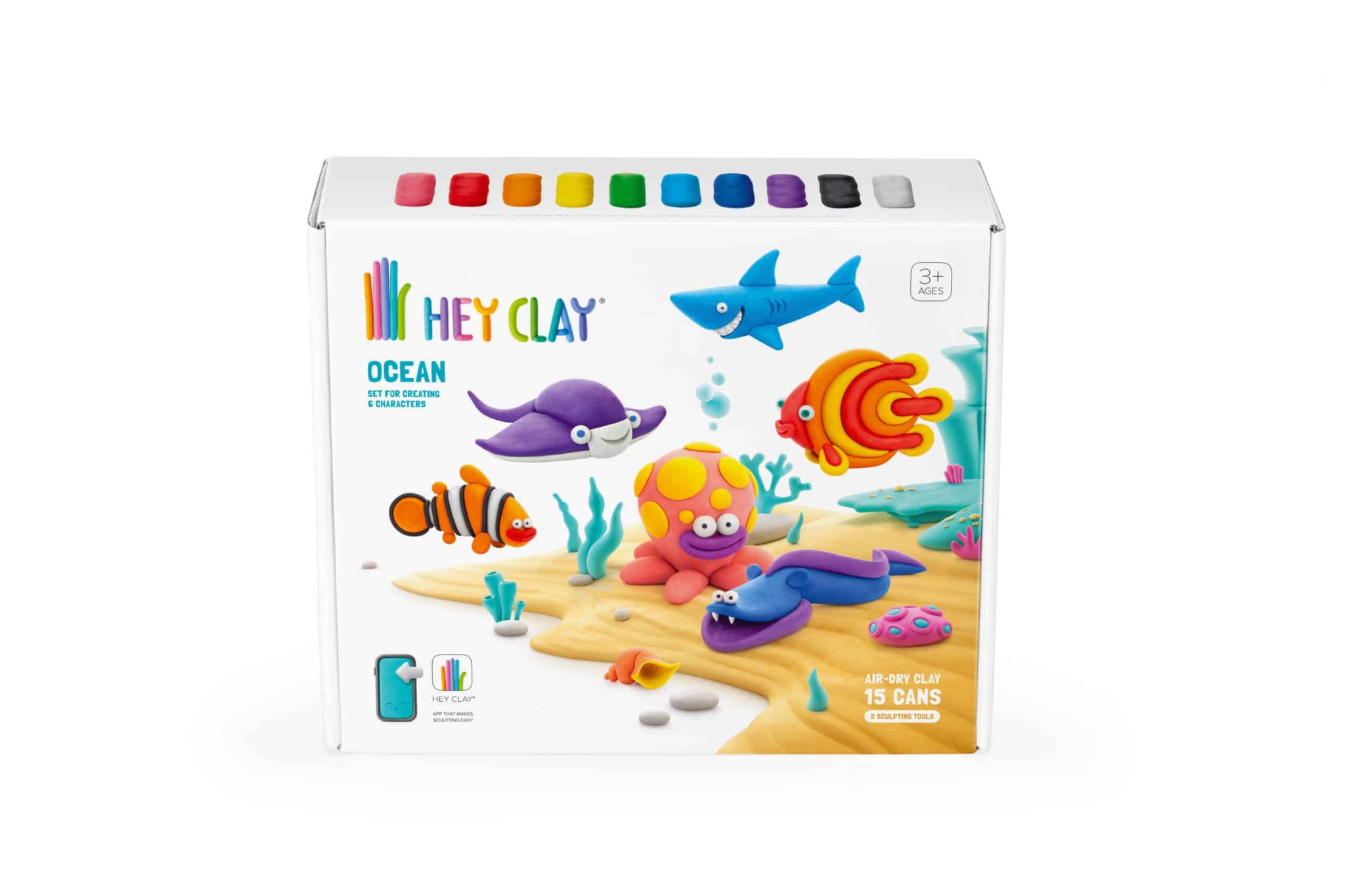 Hey Clay Ocean - 15 Cans | WoeWoe | Creatief, Sensorisch En Open Einde ...